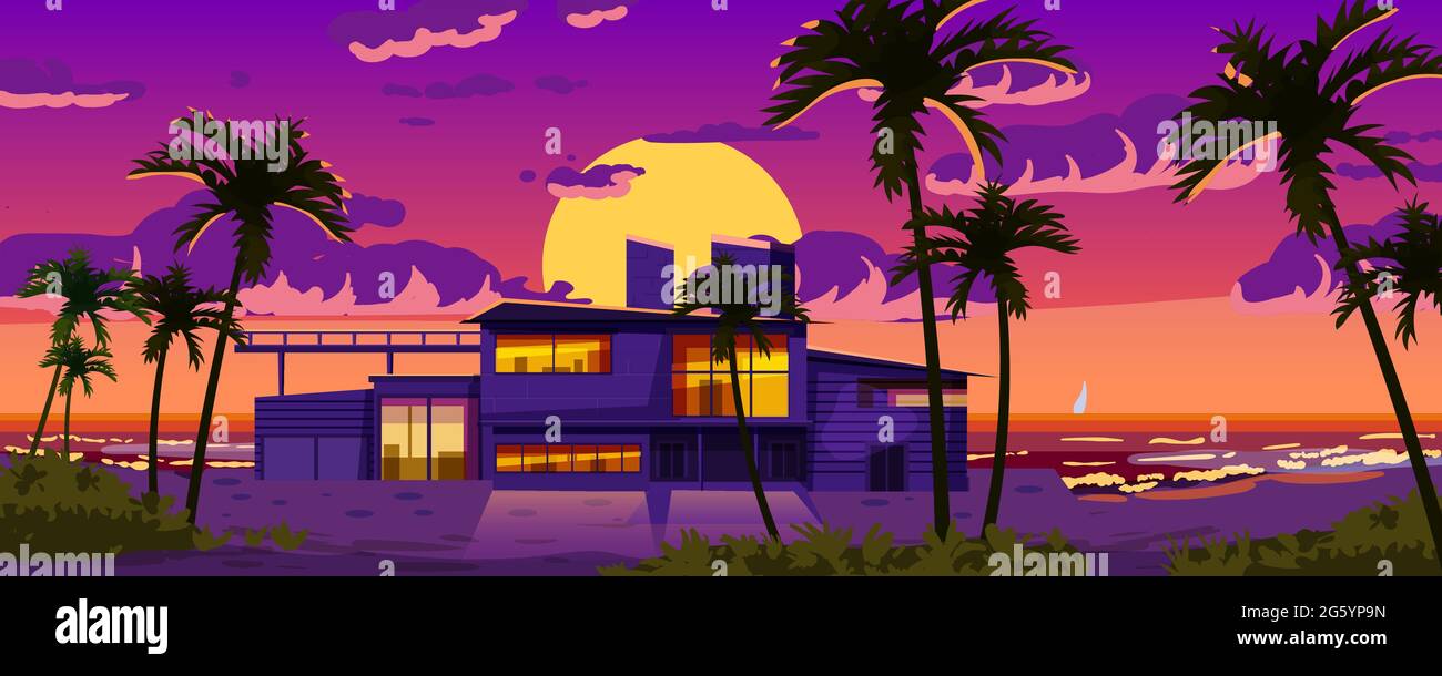 Tropical resort luxury Villa for rest, vacation. Modern architecture ...