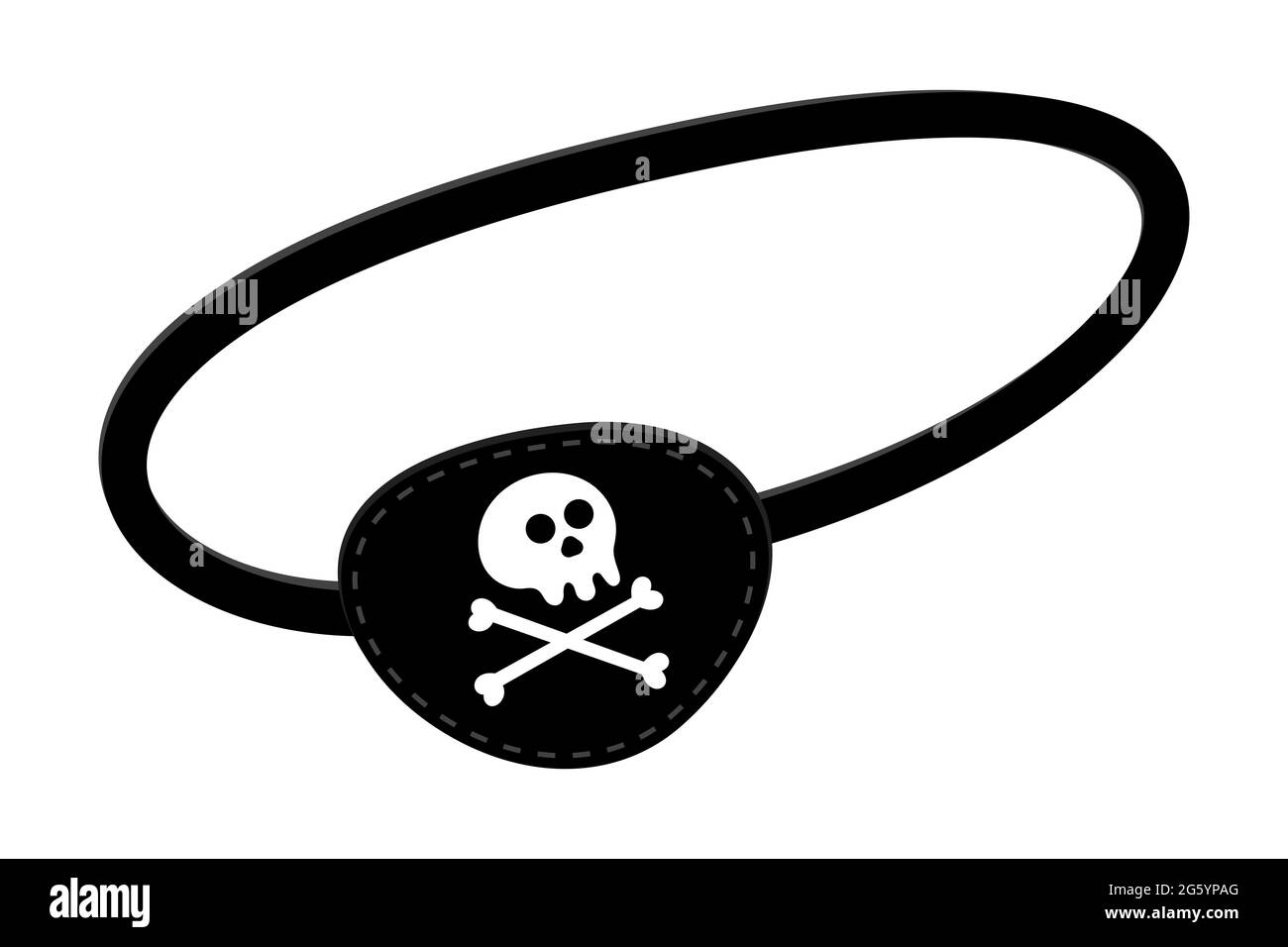 Pirate eye patch icon sign flat style design vector illustration ...