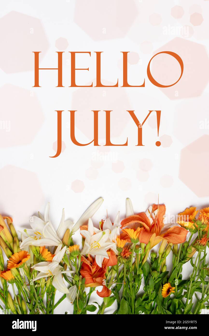 July Flowers Background