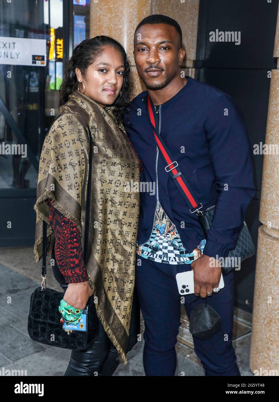 London, UK. 30th June, 2021. Danielle Walters and Ashley Walters arrive ...