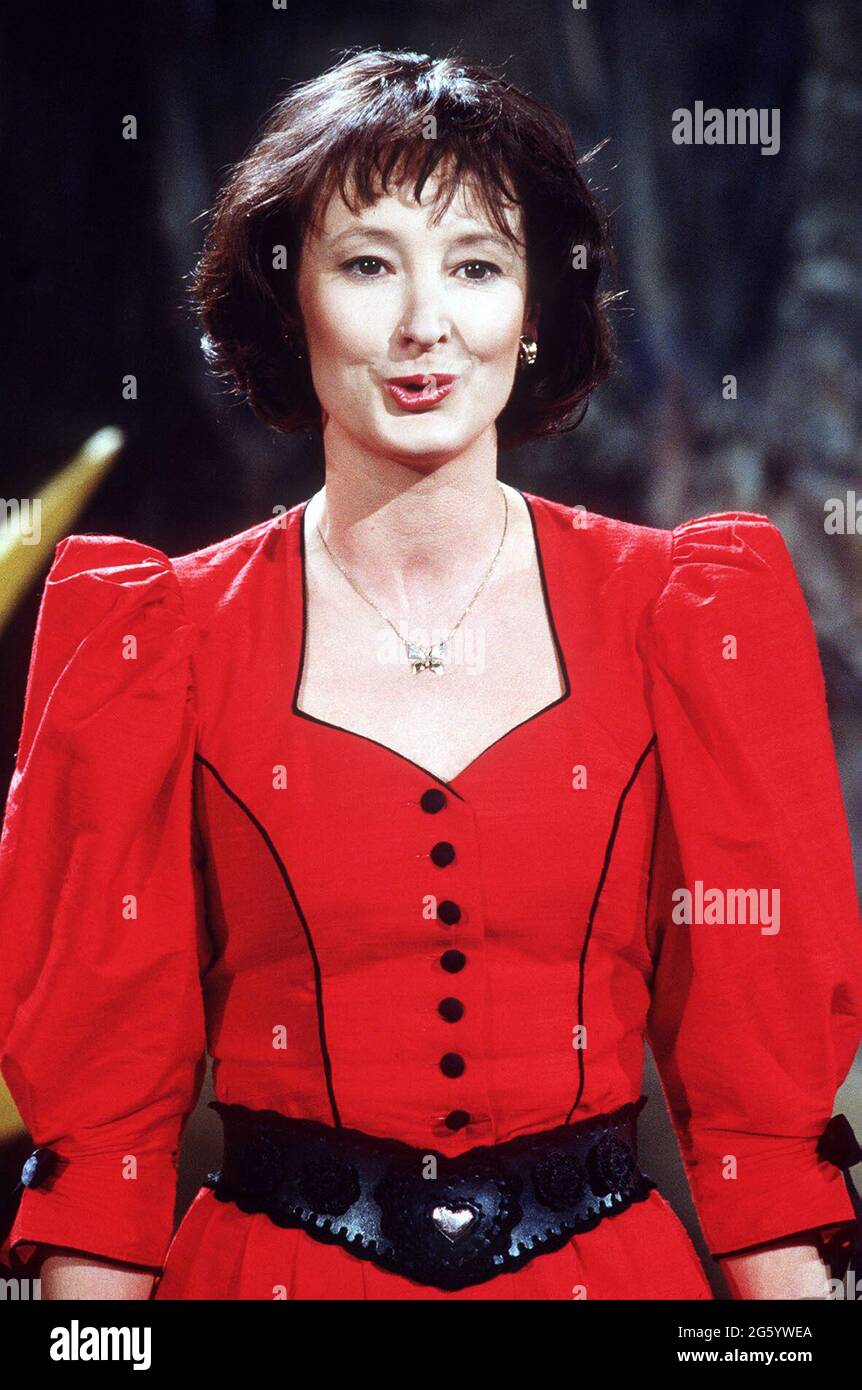 Gaby Albrecht, deutsche Volksmusik Sängerin, bei einem TV-Auftritt ...