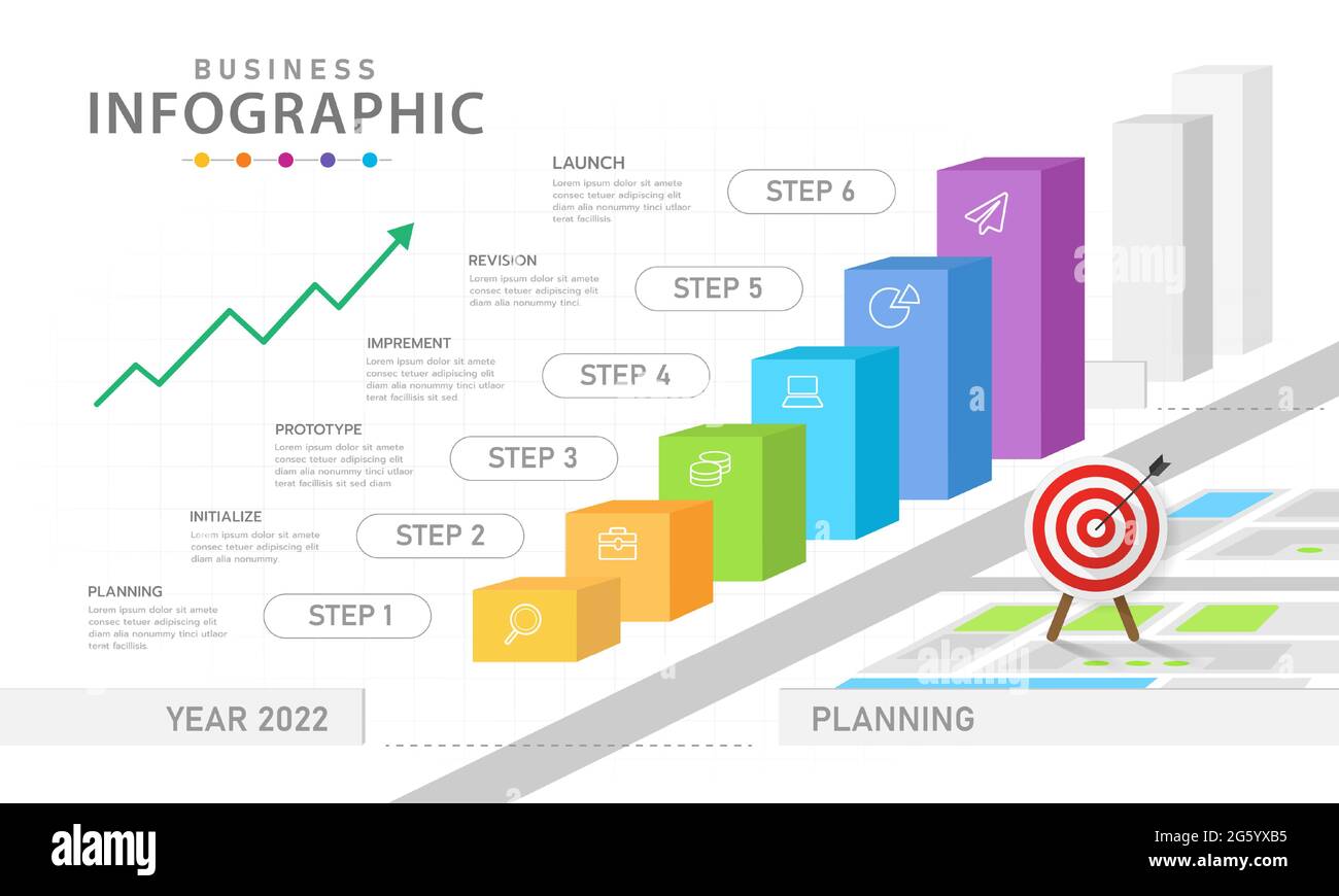 Infographic template for business. Modern Chart diagram with project ...