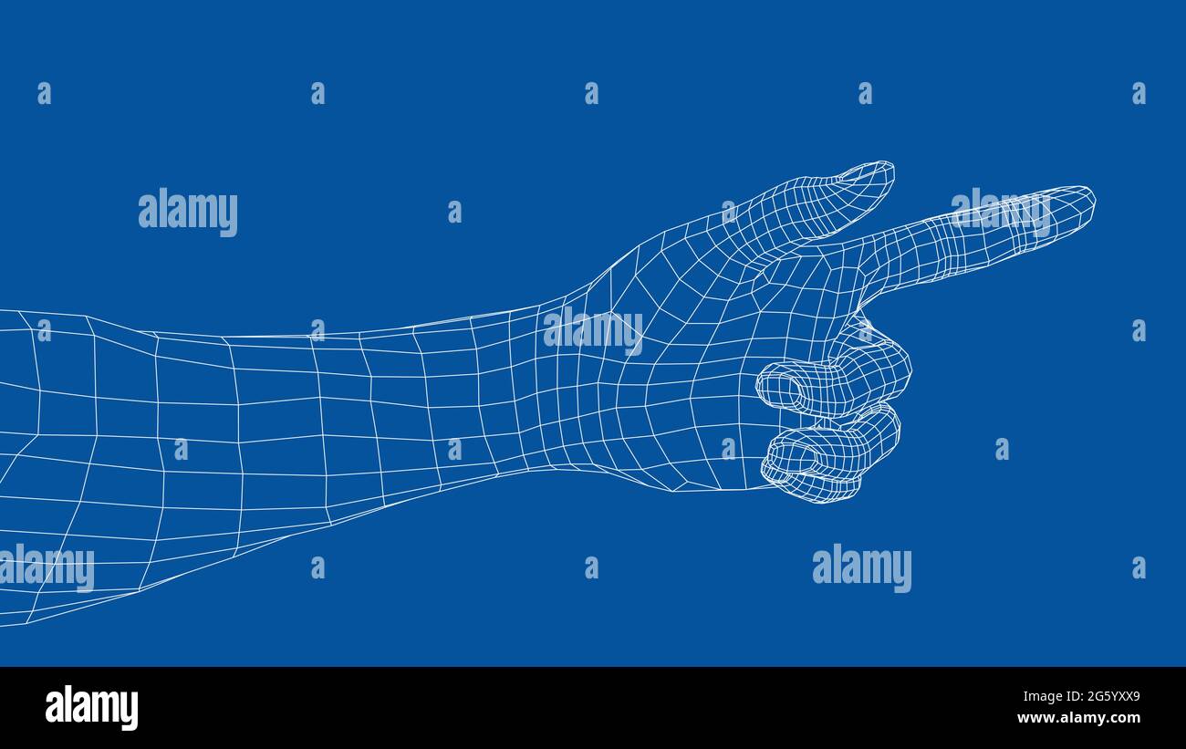 Human hand point with finger. Vector Stock Vector Image & Art - Alamy