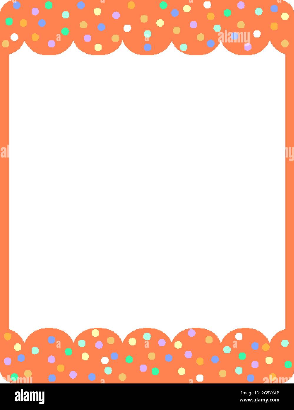 Empty orange curl frame banner template illustration Stock Vector Image ...