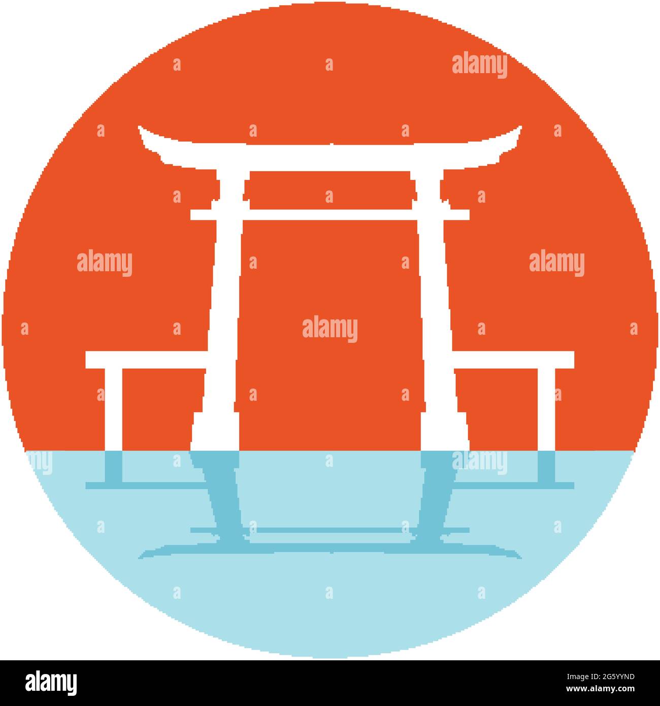 Gate shinto temple shrine symbol wood Stock Vector Images - Alamy