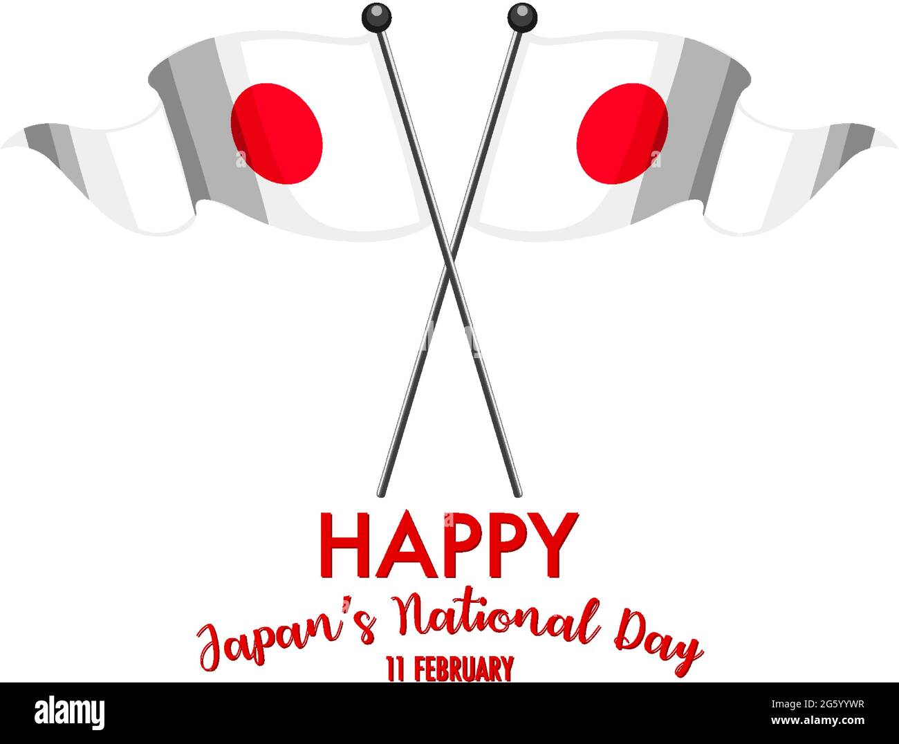 Happy Japan's National Day Banner with Flag of Japan illustration Stock ...
