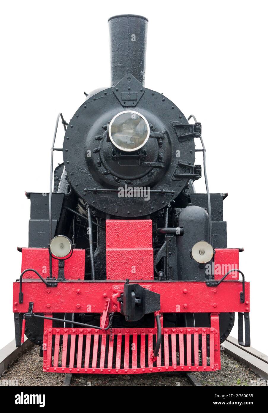 Steam train on a white Stock Photo - Alamy