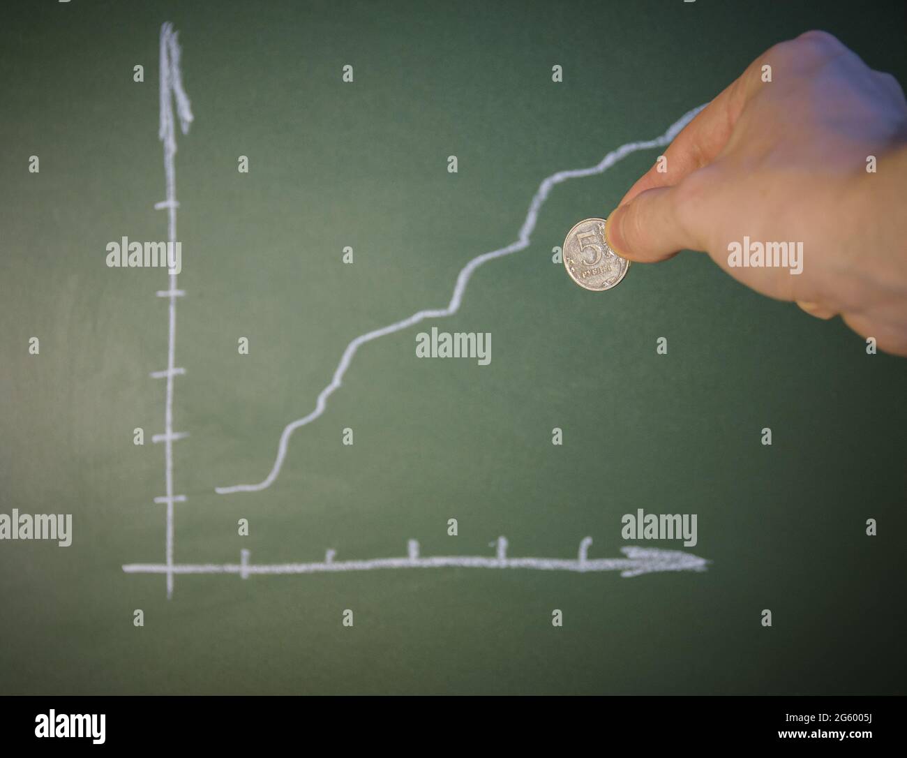 Business graphic chart going up hi-res stock photography and images - Alamy