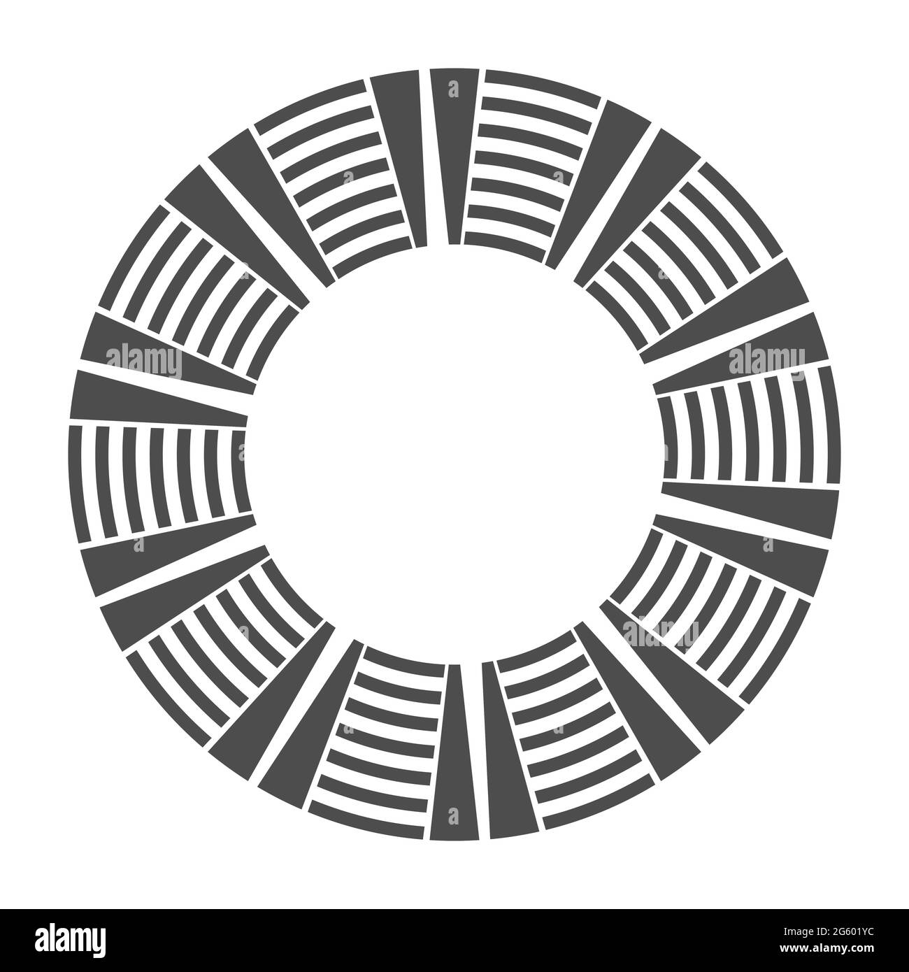 Decorative round frame. A template for the design of postcards ...