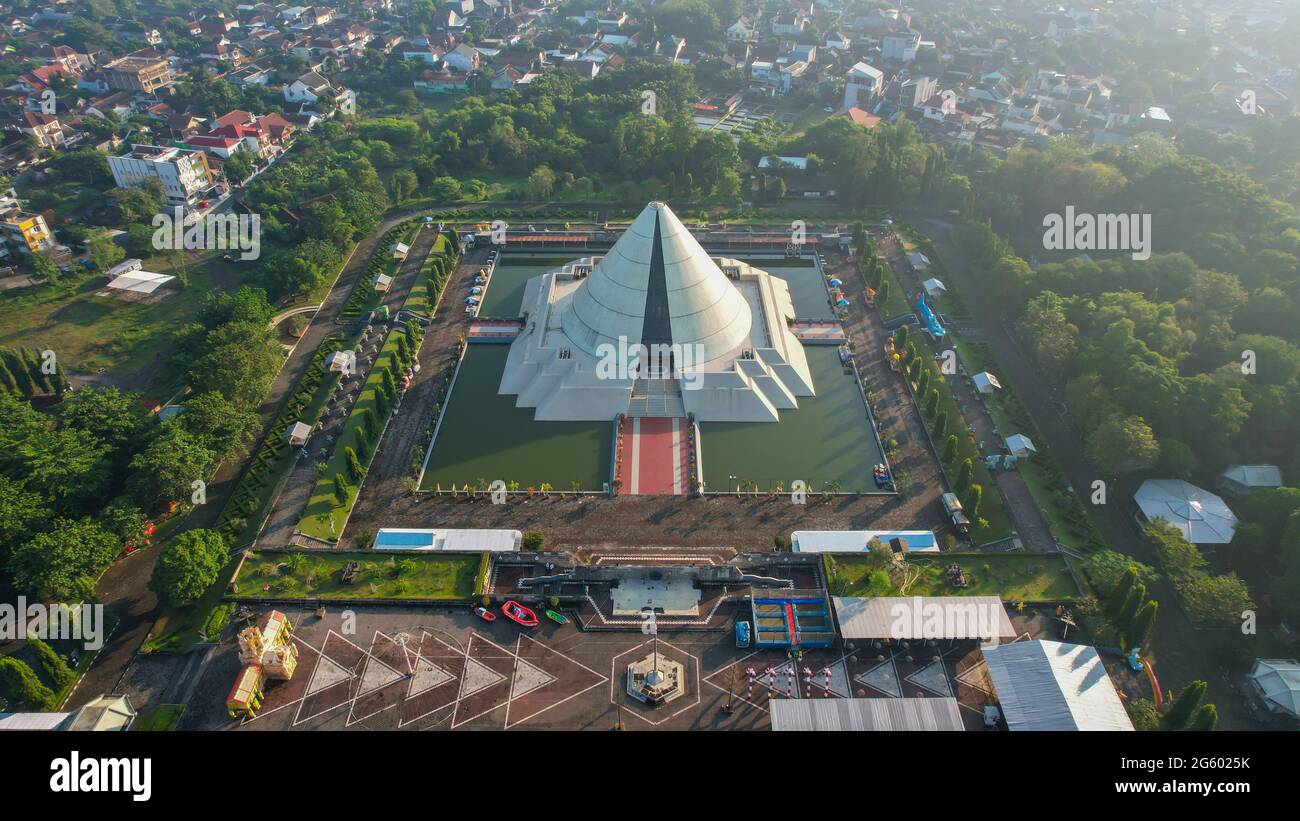 Aerial view of Monument to the Recapture of Yogyakarta. Historical ...