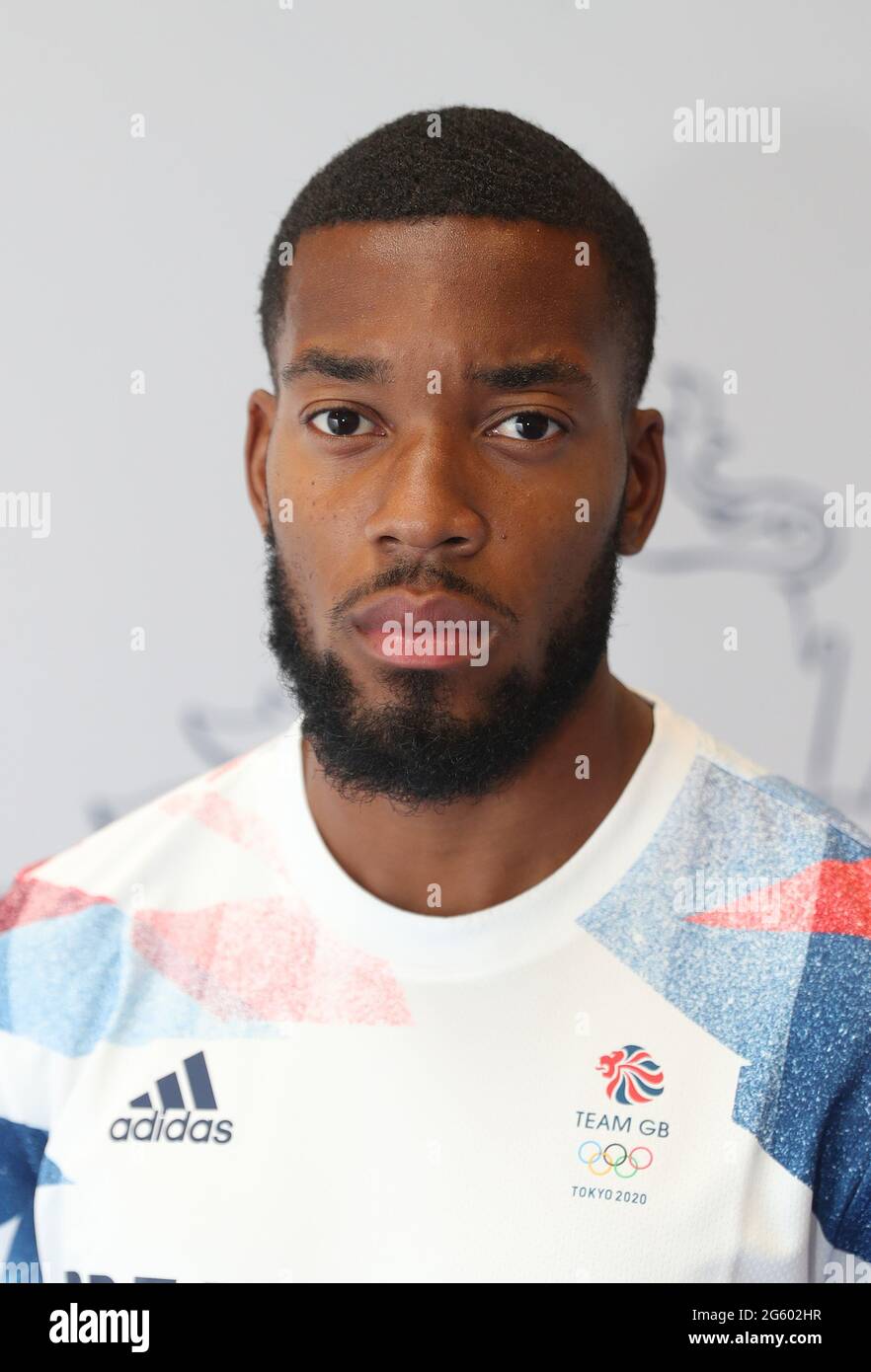 Nathaneel Mitchell-Blake during the Athletics kitting out session for ...