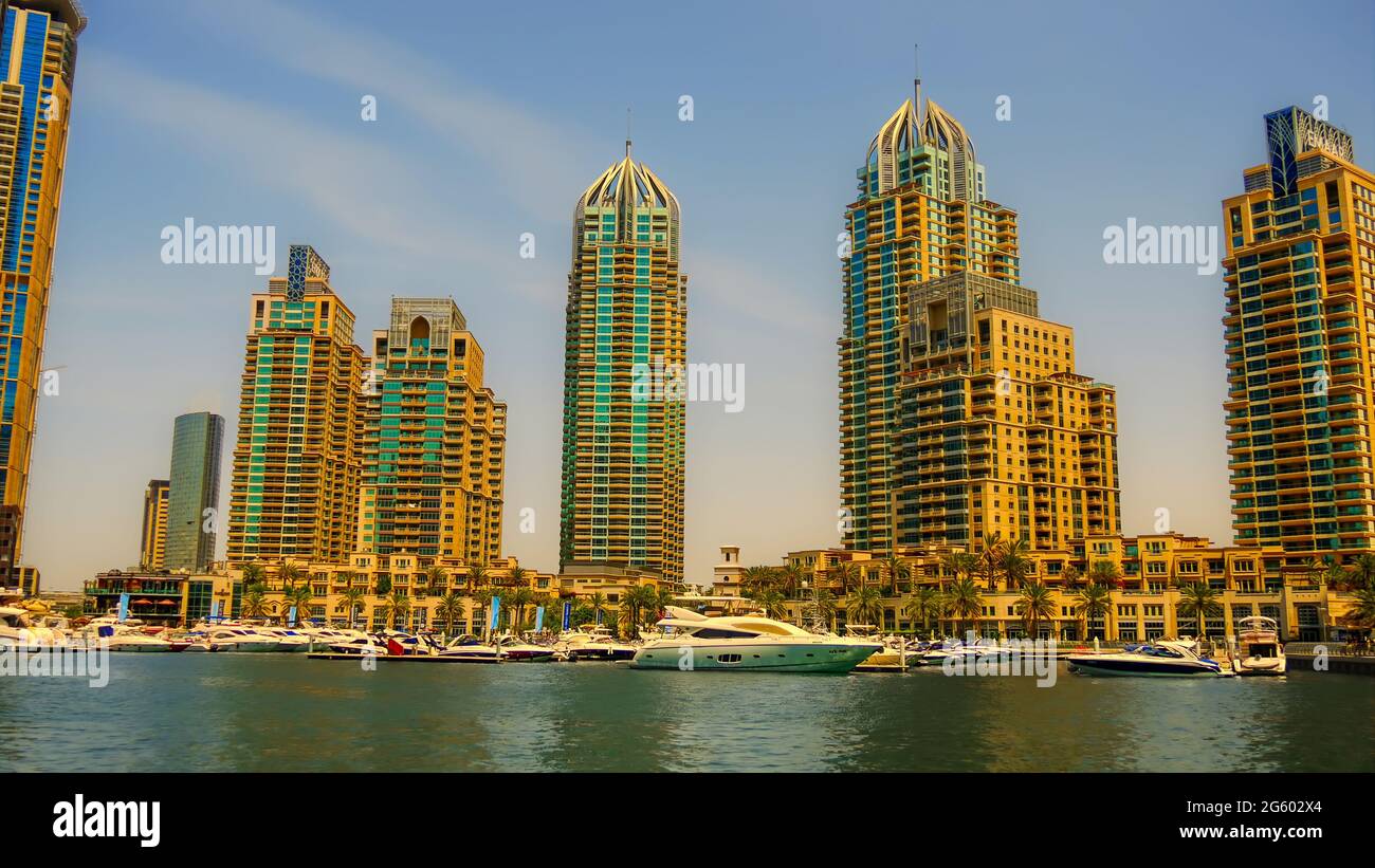 Amazing cityscape, skyline, skyscrapers of Dubai, UAE Stock Photo - Alamy