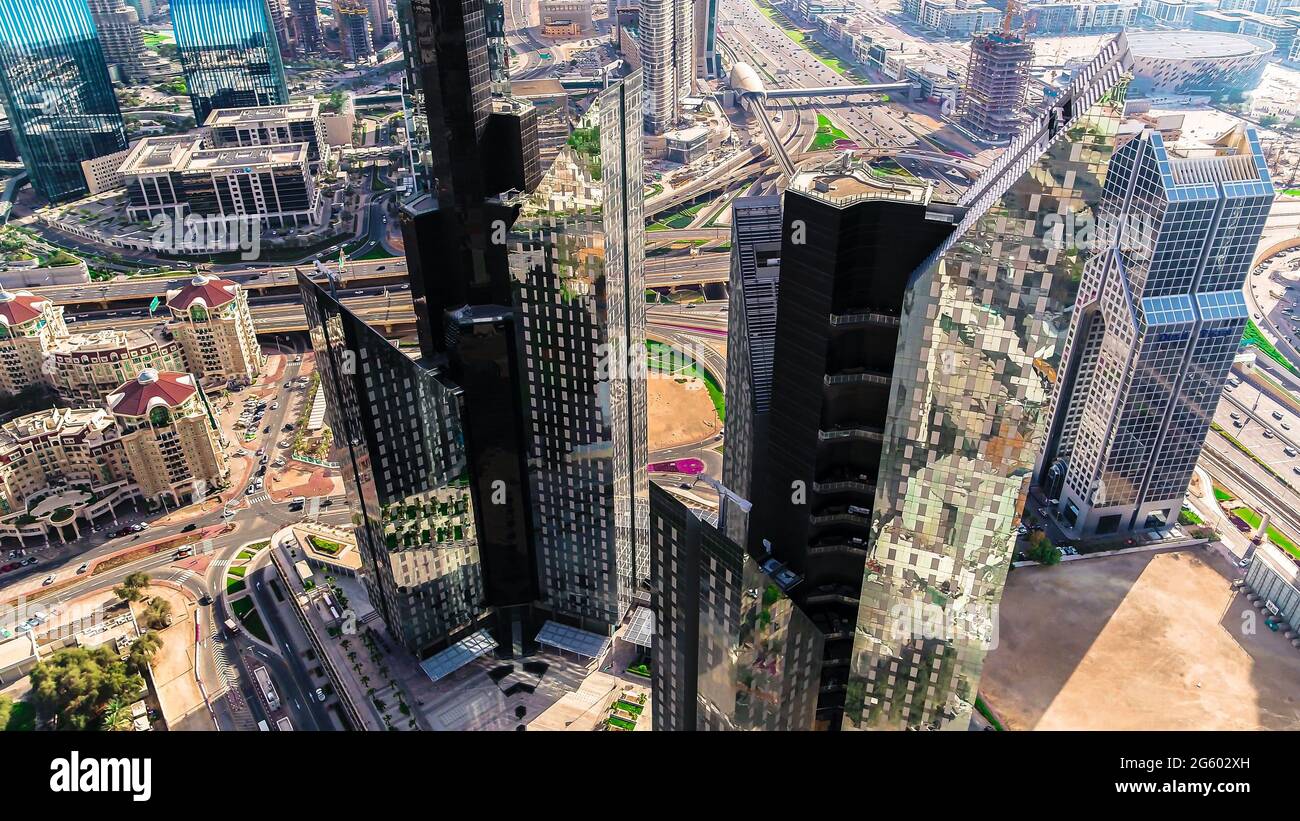 Amazing cityscape, skyline, skyscrapers of Dubai, UAE Stock Photo - Alamy