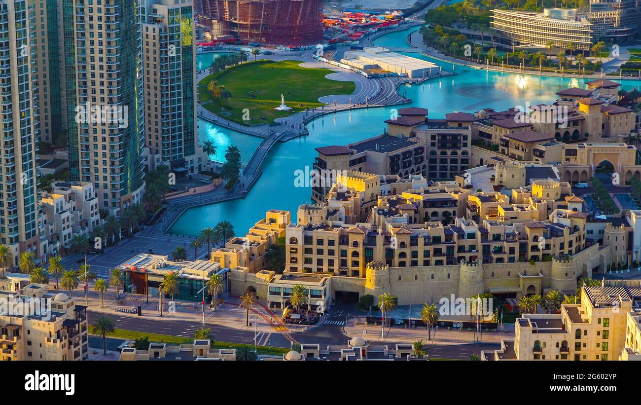 Amazing cityscape, skyline, skyscrapers of Dubai, UAE Stock Photo - Alamy
