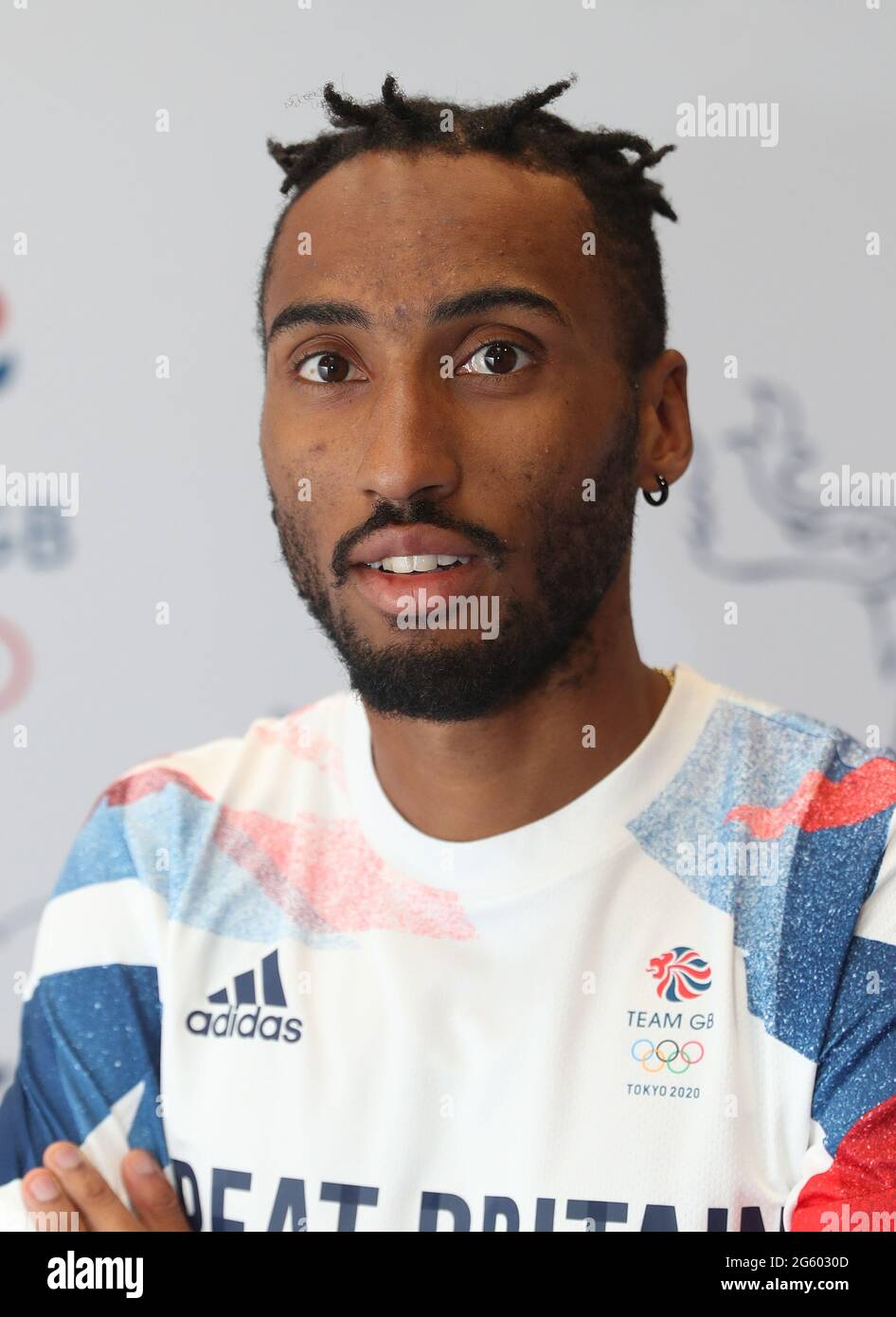 Matthew Hudson-Smith during the Athletics kitting out session for the ...