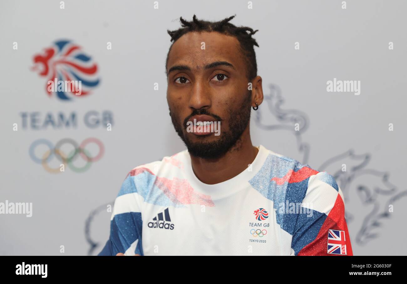 Matthew Hudson-Smith during the Athletics kitting out session for the ...