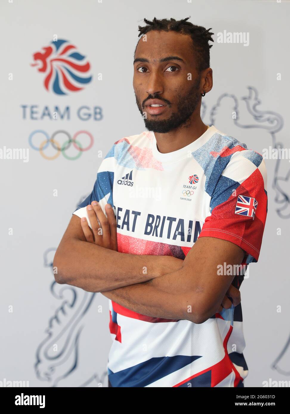 Matthew Hudson-Smith during the Athletics kitting out session for the ...