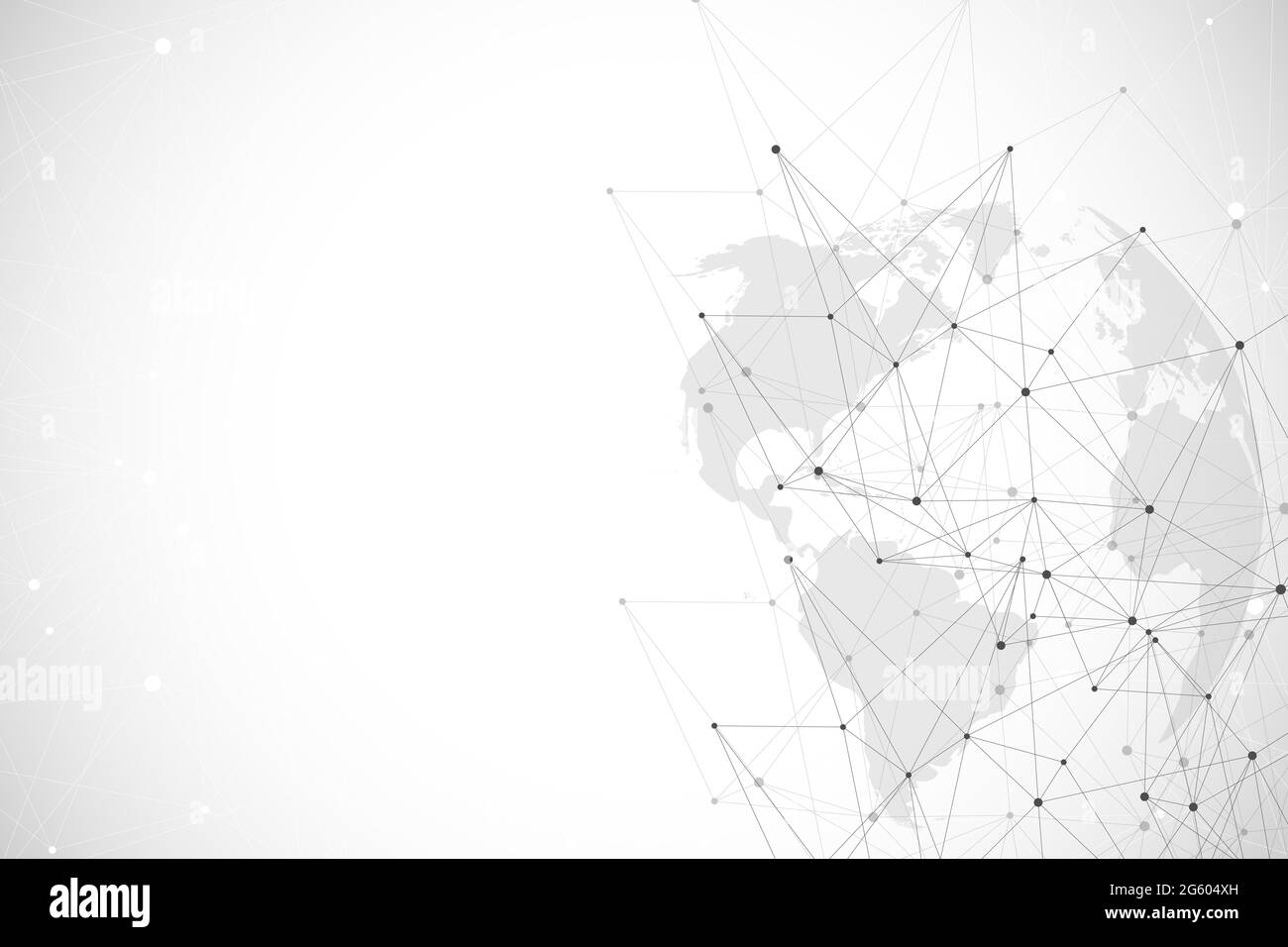 Global network connections with points and lines. Wireframe background ...