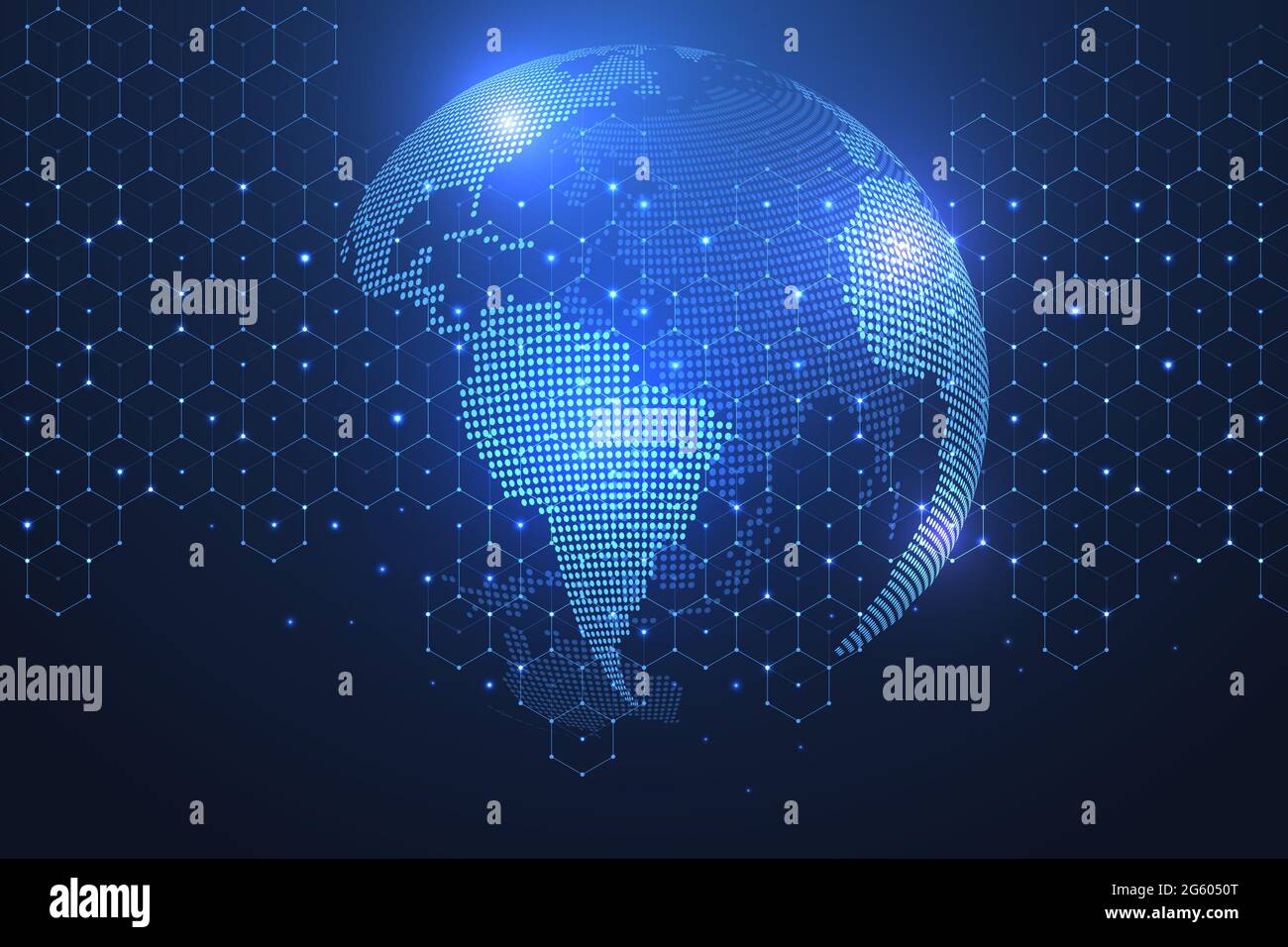 Global network connections with points and lines. Wireframe background ...