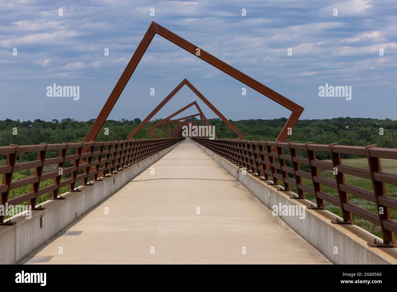 High Trestle Bike Trail Bridge Stock Photo - Alamy