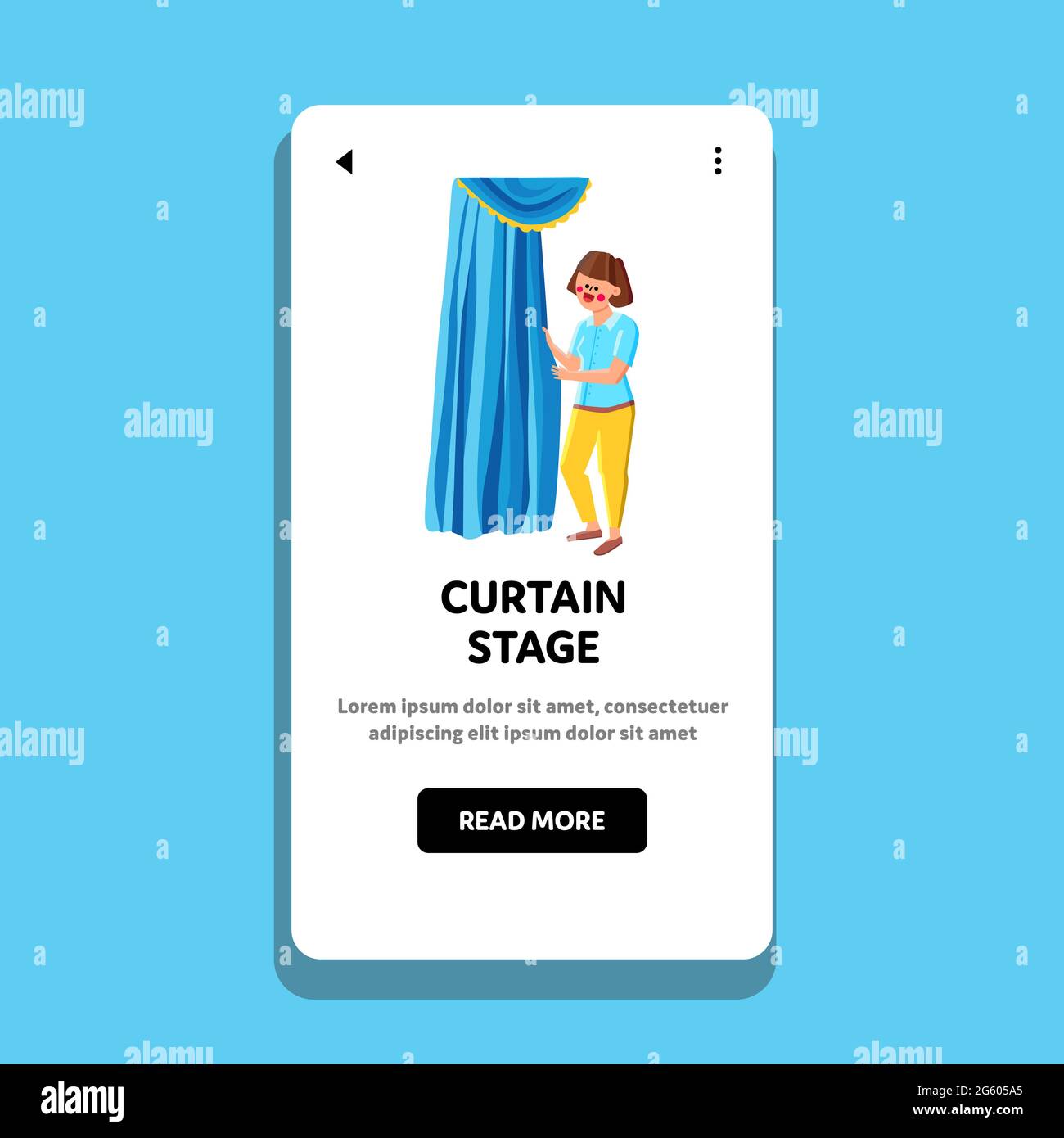 Curtain Of Stage Opening Artist In Theater Vector Stock Vector Image ...