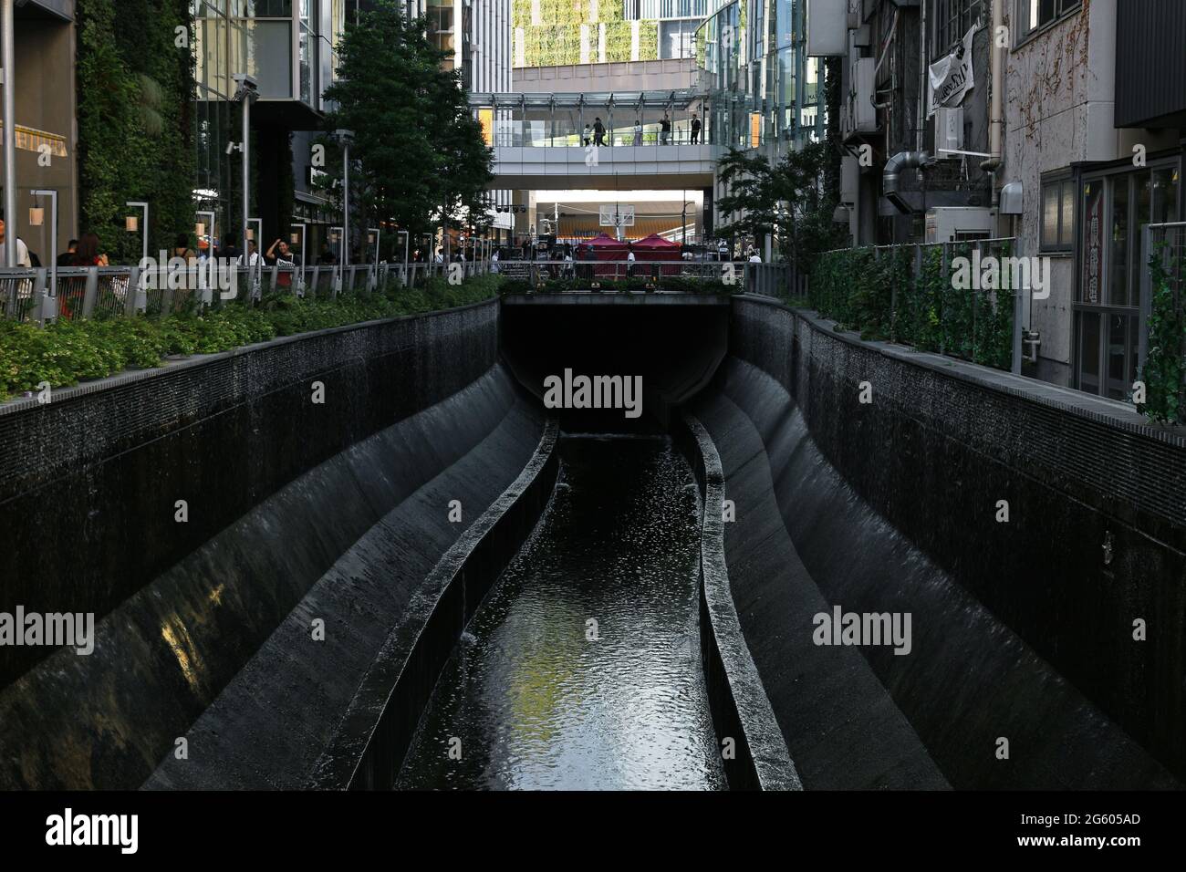 Shibuya River which became an open culvert from an underdrain Stock ...