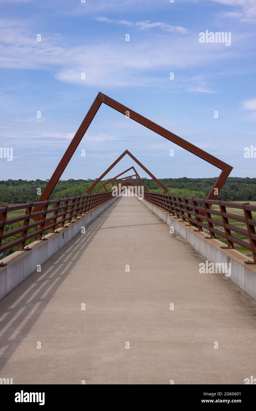 High Trestle Bike Trail Bridge Stock Photo - Alamy