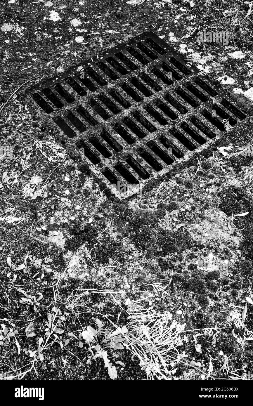 Metal grid, B&W Conceptual photography, France Stock Photo - Alamy
