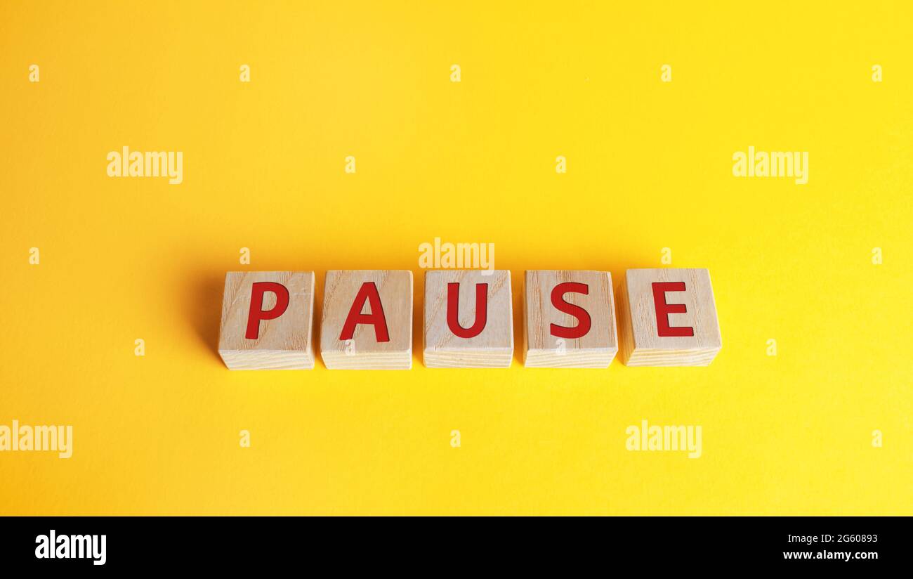 Pause rest stop break interval hi-res stock photography and images - Alamy