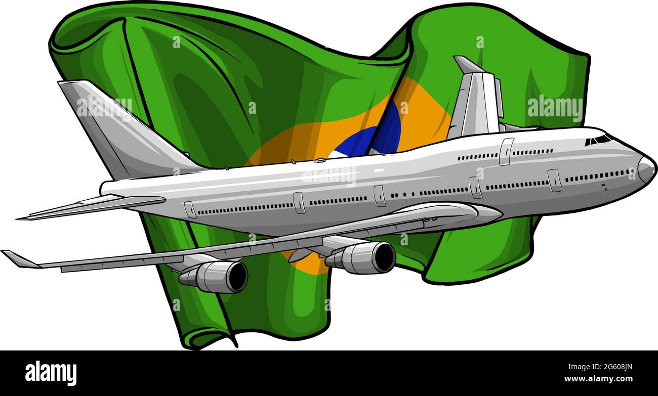Airplane brazil Stock Vector Images - Alamy