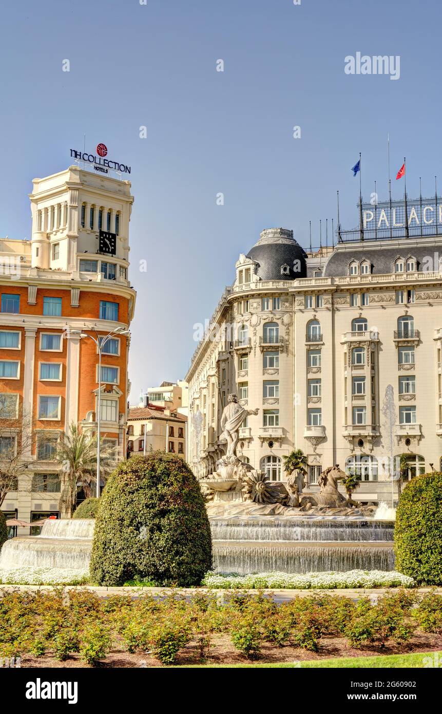 Madrid, Castellana Avenue Stock Photo - Alamy