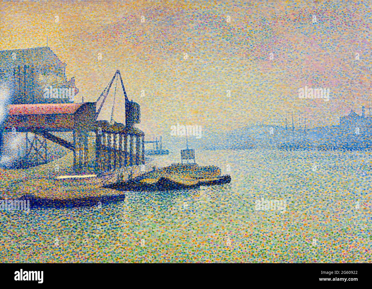 Georges Lemmen artwork entitled Thames Scene - The Elevator Stock Photo ...