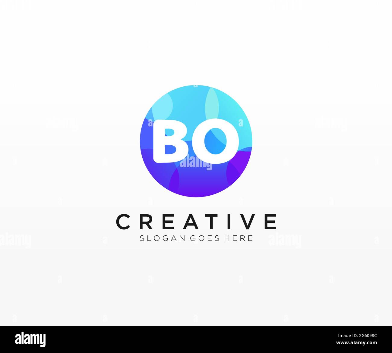 BO initial logo With Colorful Circle template Stock Vector Image & Art ...