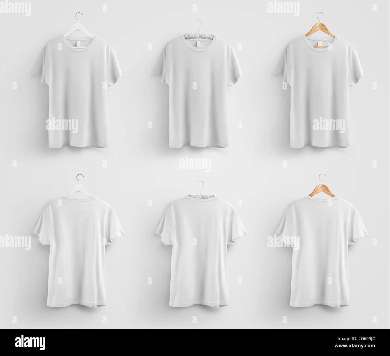 Template of universal white t-shirt, fashion clothes on background ...