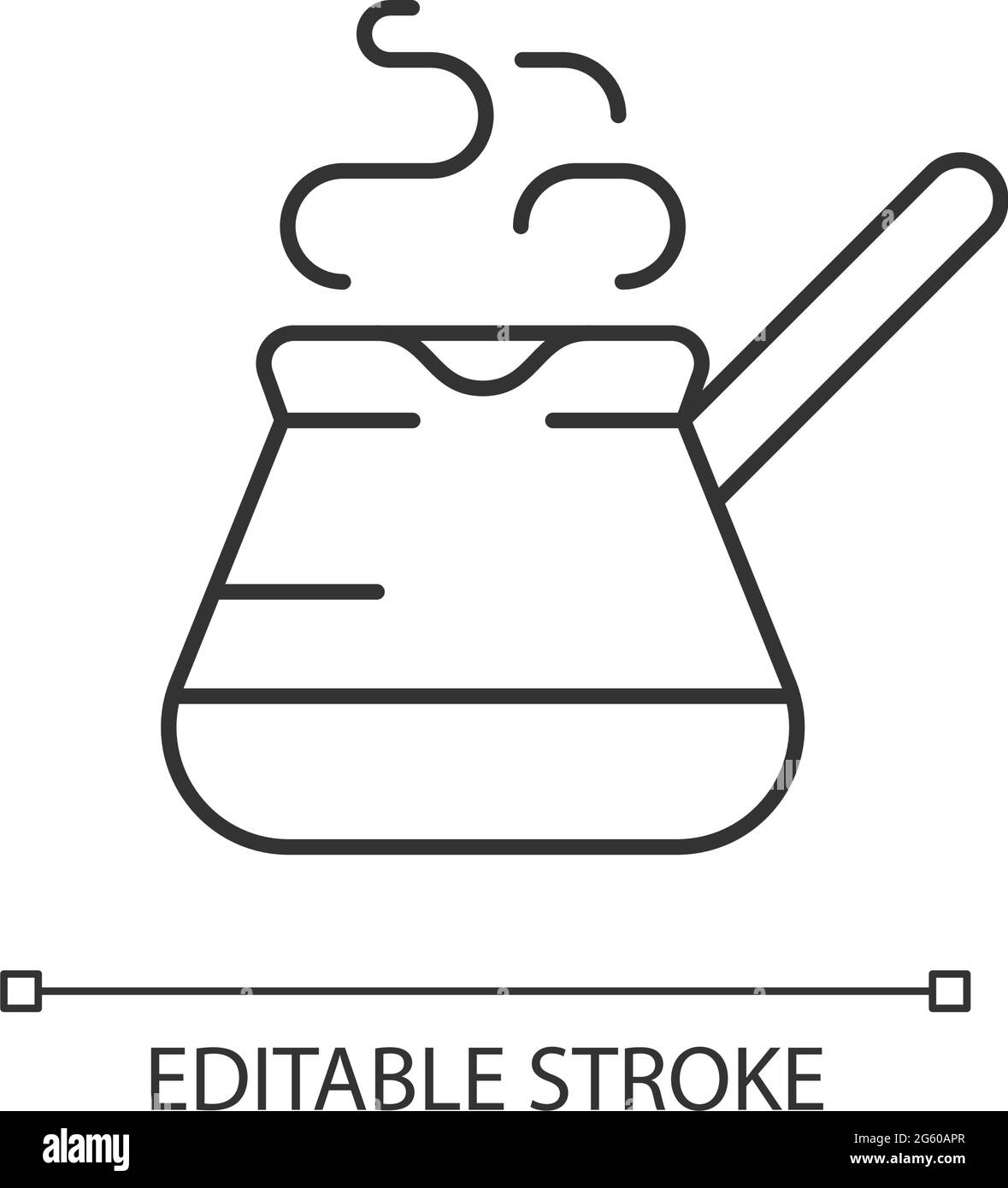 Turkish coffee pot linear icon Stock Vector Image & Art - Alamy