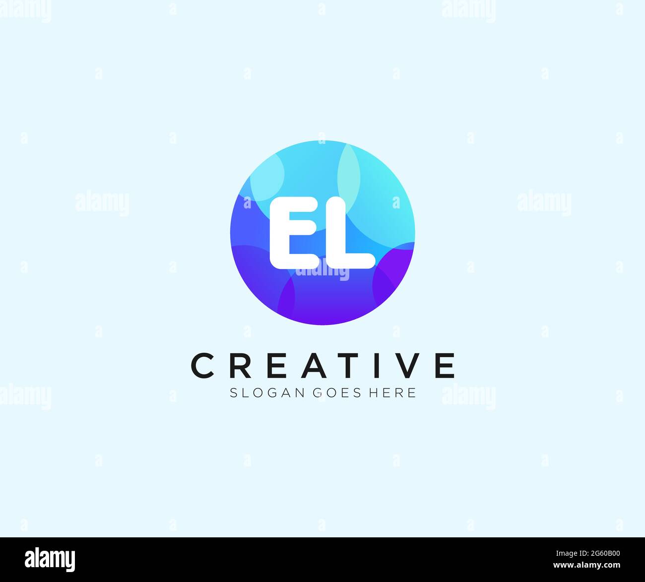 EL initial logo With Colorful Circle template Stock Vector Image & Art ...