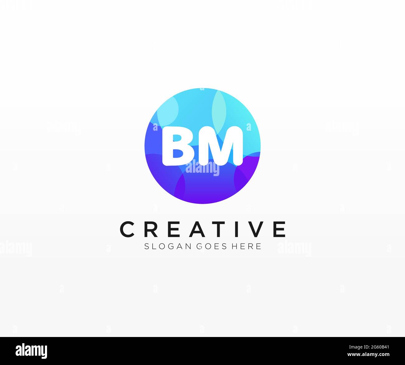 BM initial logo With Colorful Circle template Stock Vector Image & Art ...