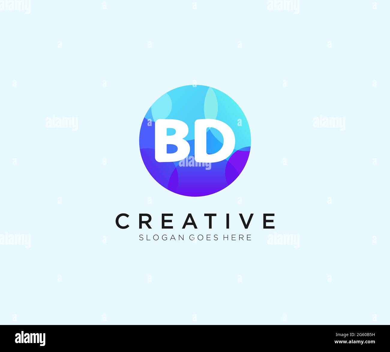 BD initial logo With Colorful Circle template Stock Vector Image & Art ...