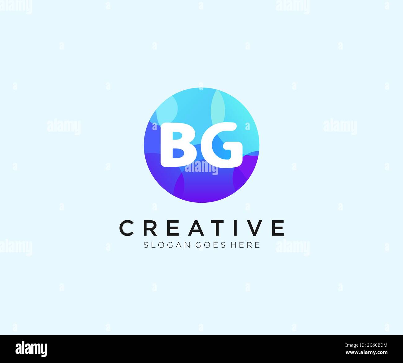 Initial logo bg vector vectors hi-res stock photography and images - Alamy