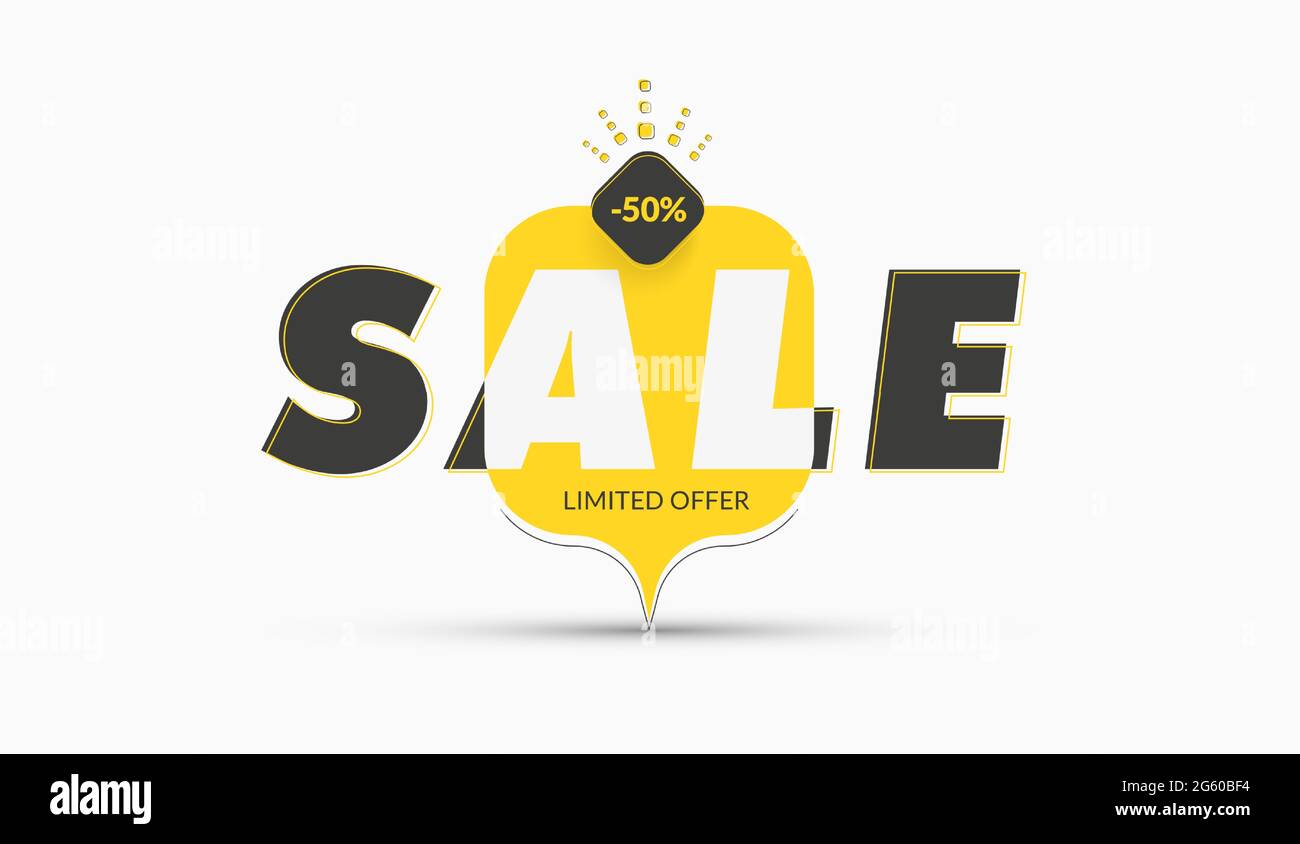 Square yellow and black tag template on the leg for sales and discounts ...