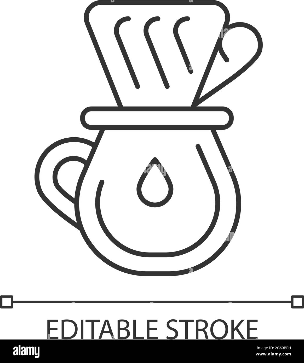 Drip coffee linear icon Stock Vector Images - Alamy