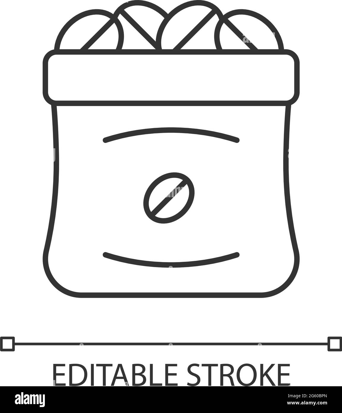 Coffee sacks linear icon Stock Vector Image & Art - Alamy