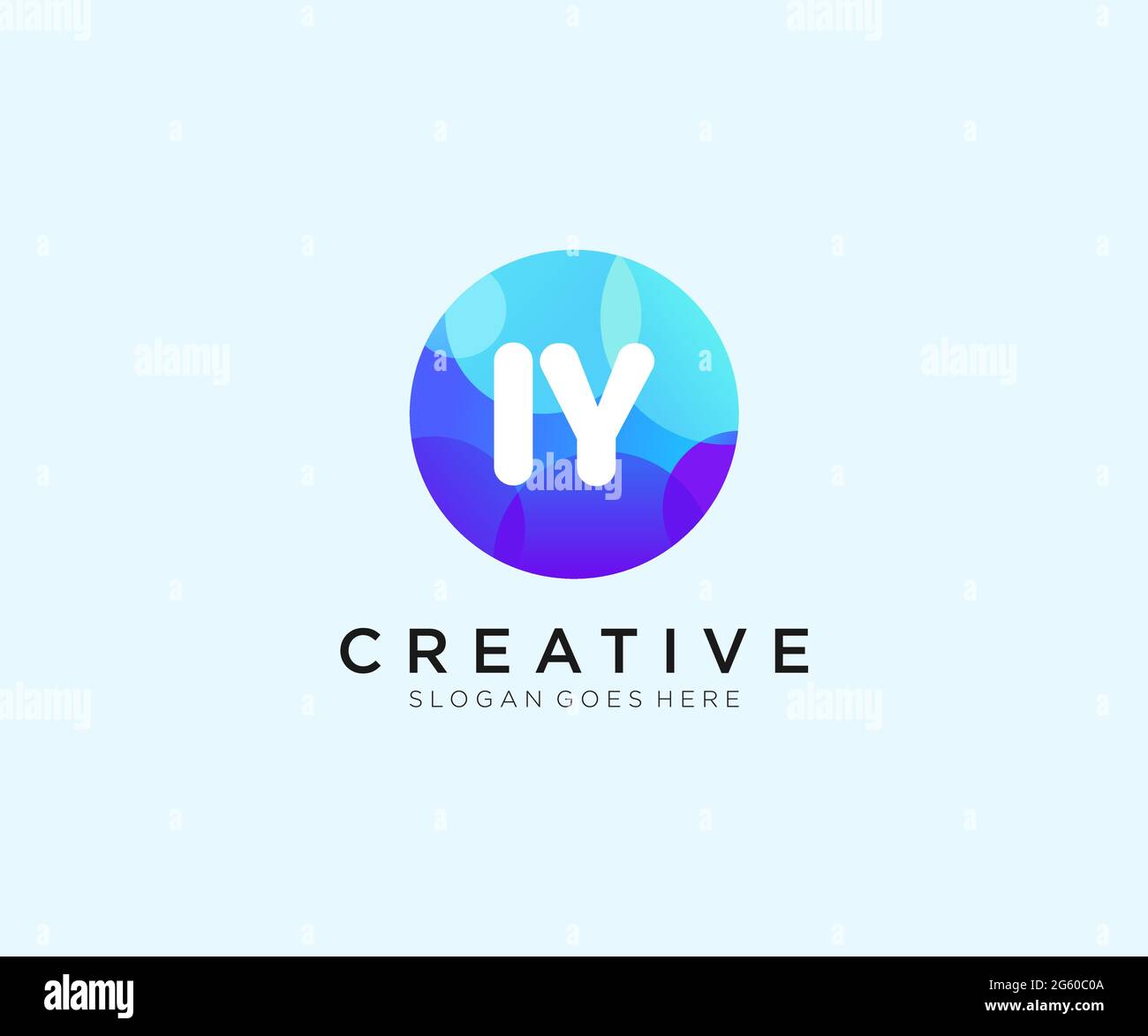 IY initial logo With Colorful Circle template Stock Vector Image & Art ...
