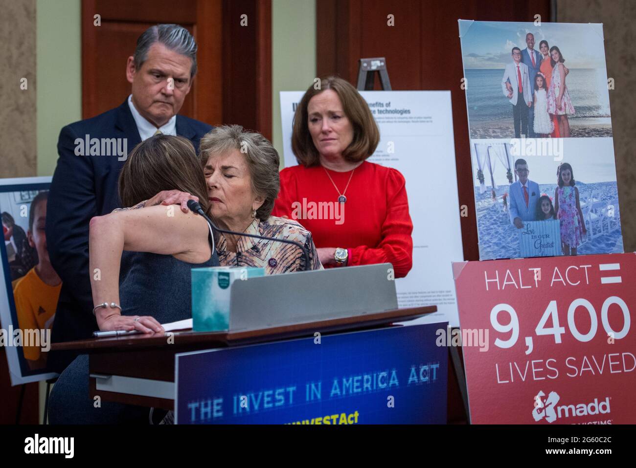 Rana Abbas Taylor, left, is comforted by United States Representative ...