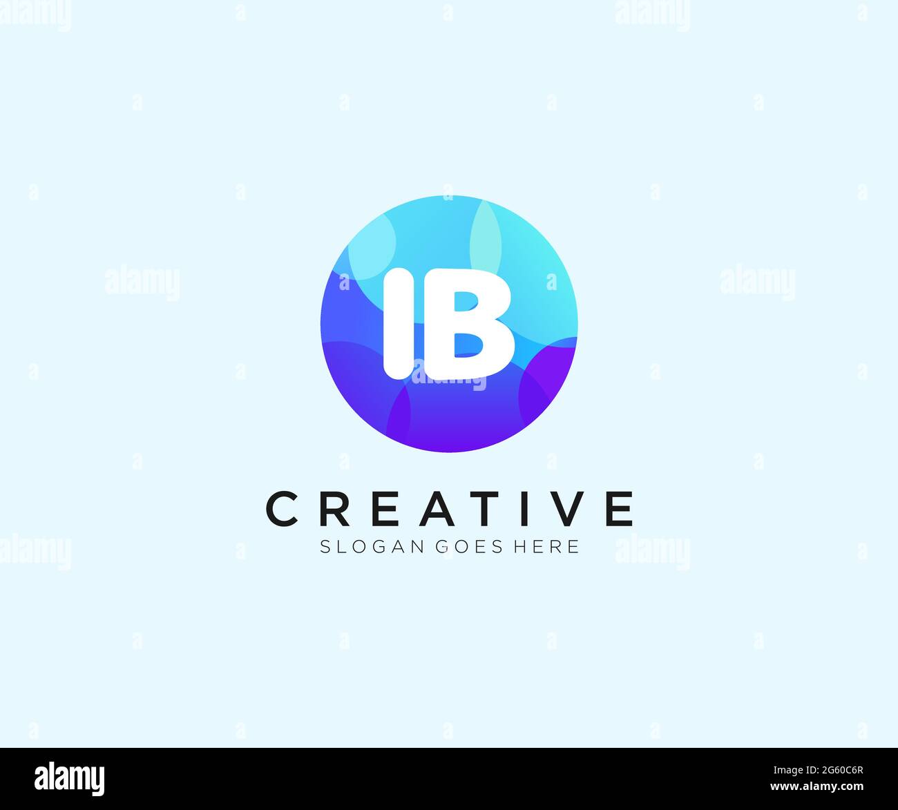 IB initial logo With Colorful Circle template Stock Vector Image & Art ...
