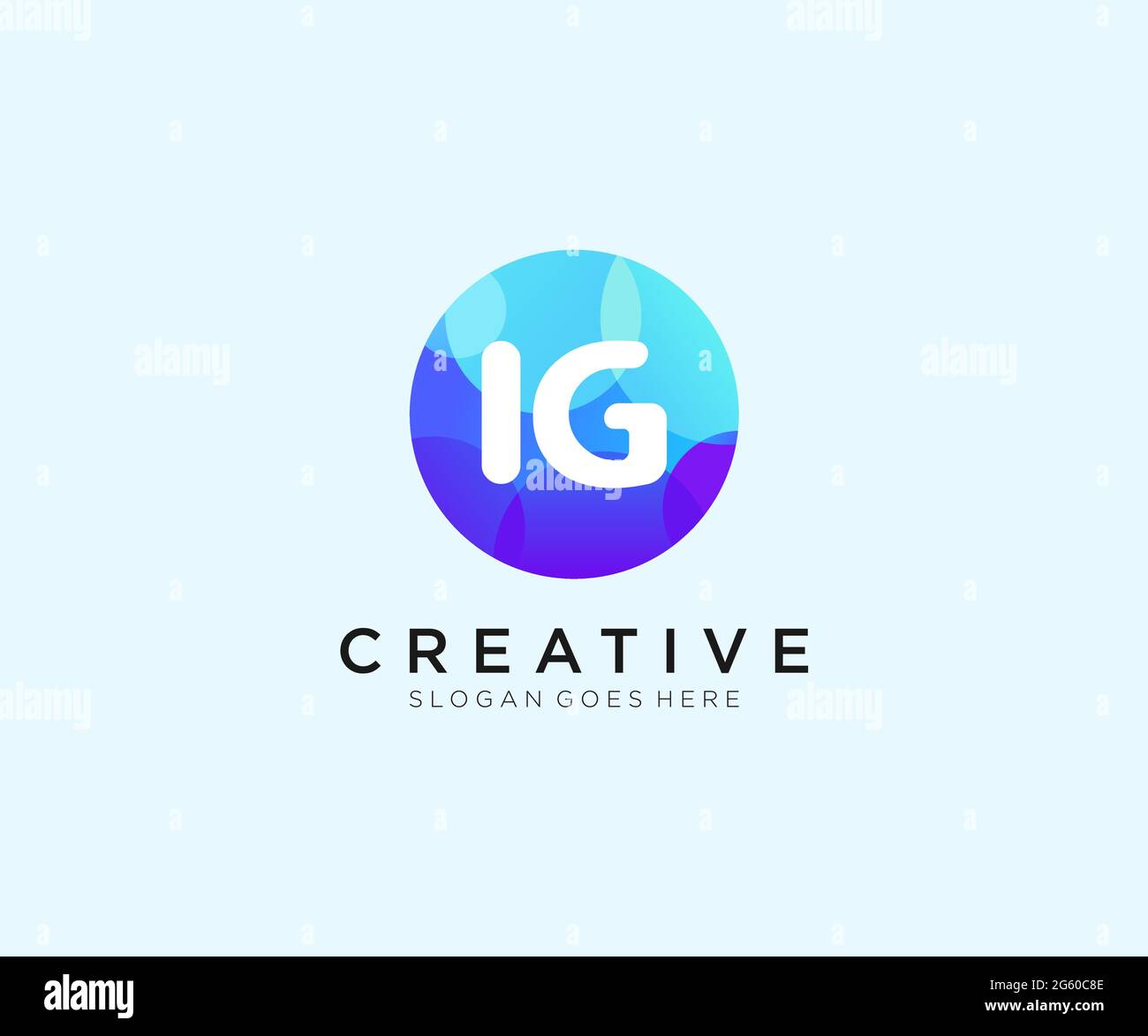 IG initial logo With Colorful Circle template Stock Vector Image & Art ...