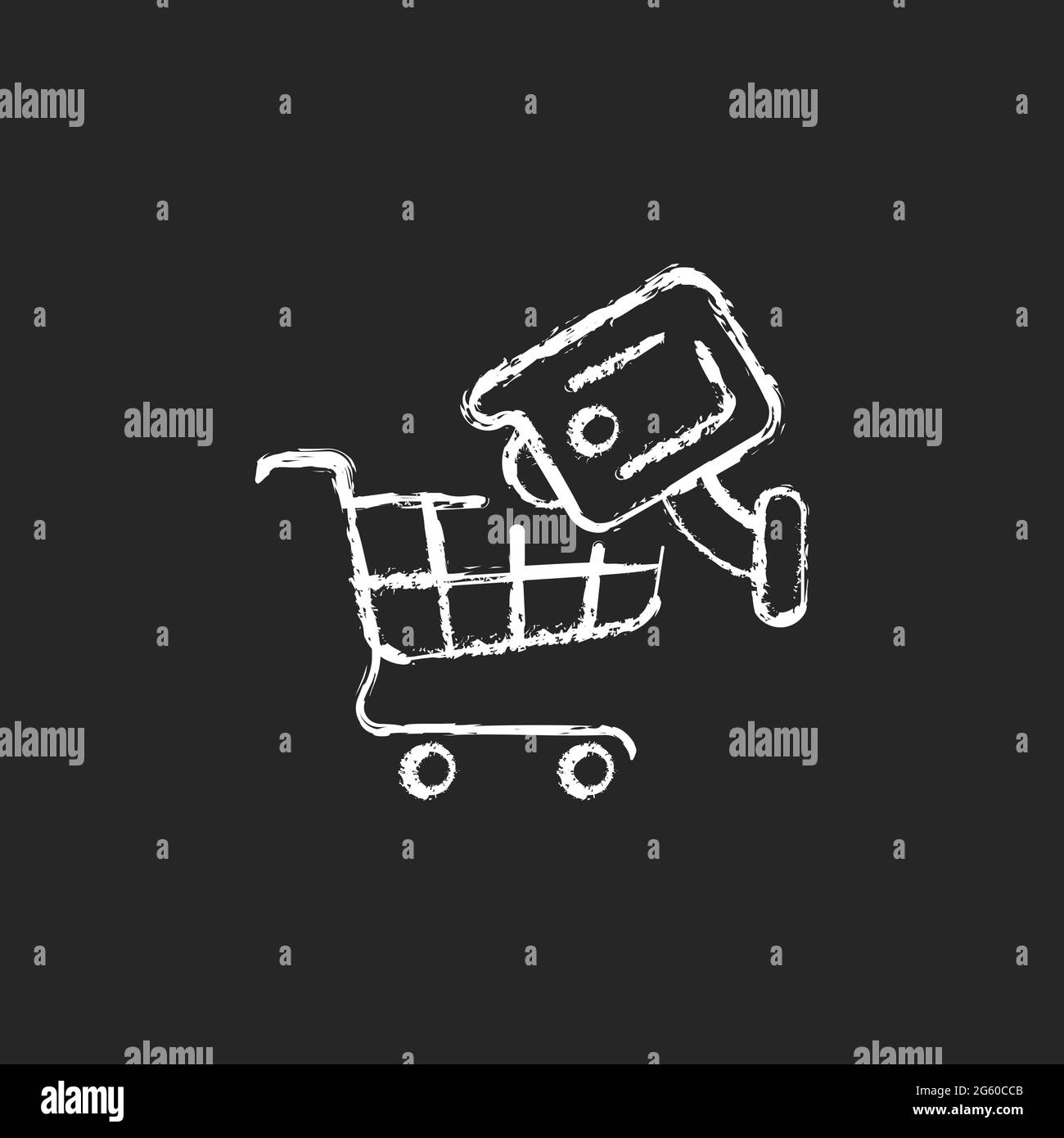 Tracking customers with surveillance camera chalk white icon on dark ...