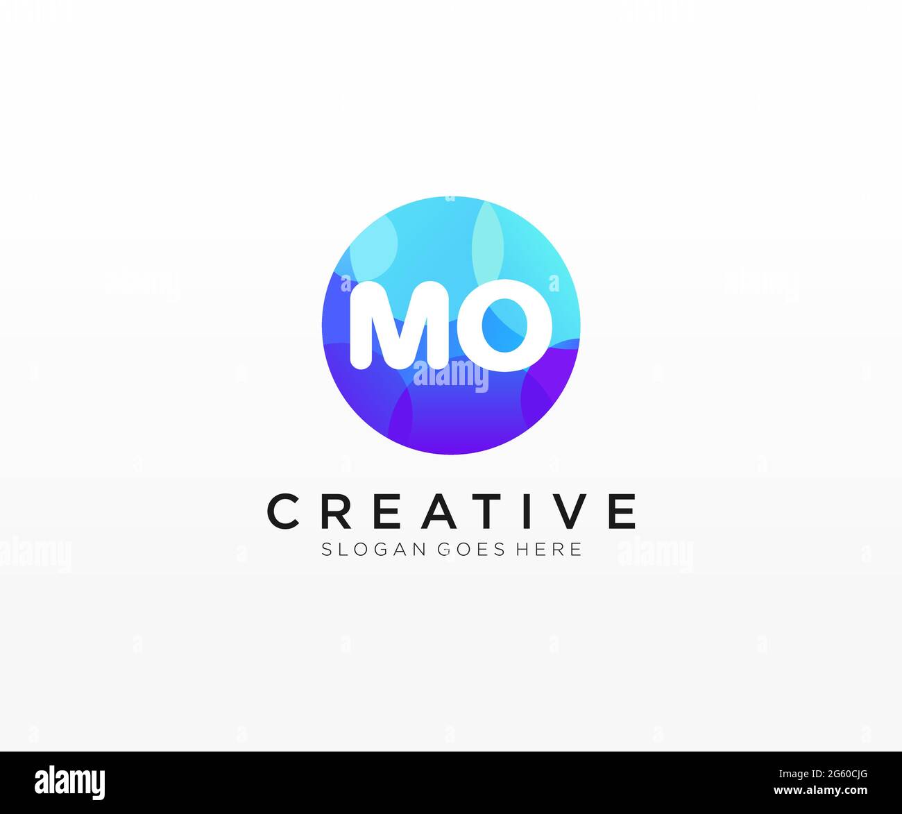 MO initial logo With Colorful Circle template Stock Vector Image & Art ...