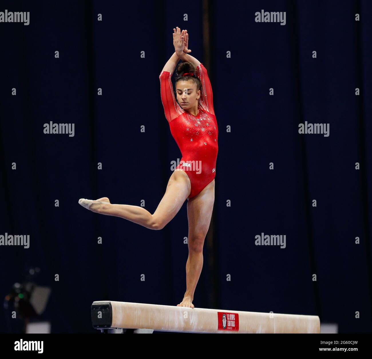 June 25, 2021: Addison Fatta performs on the balance beam during Day 1 ...