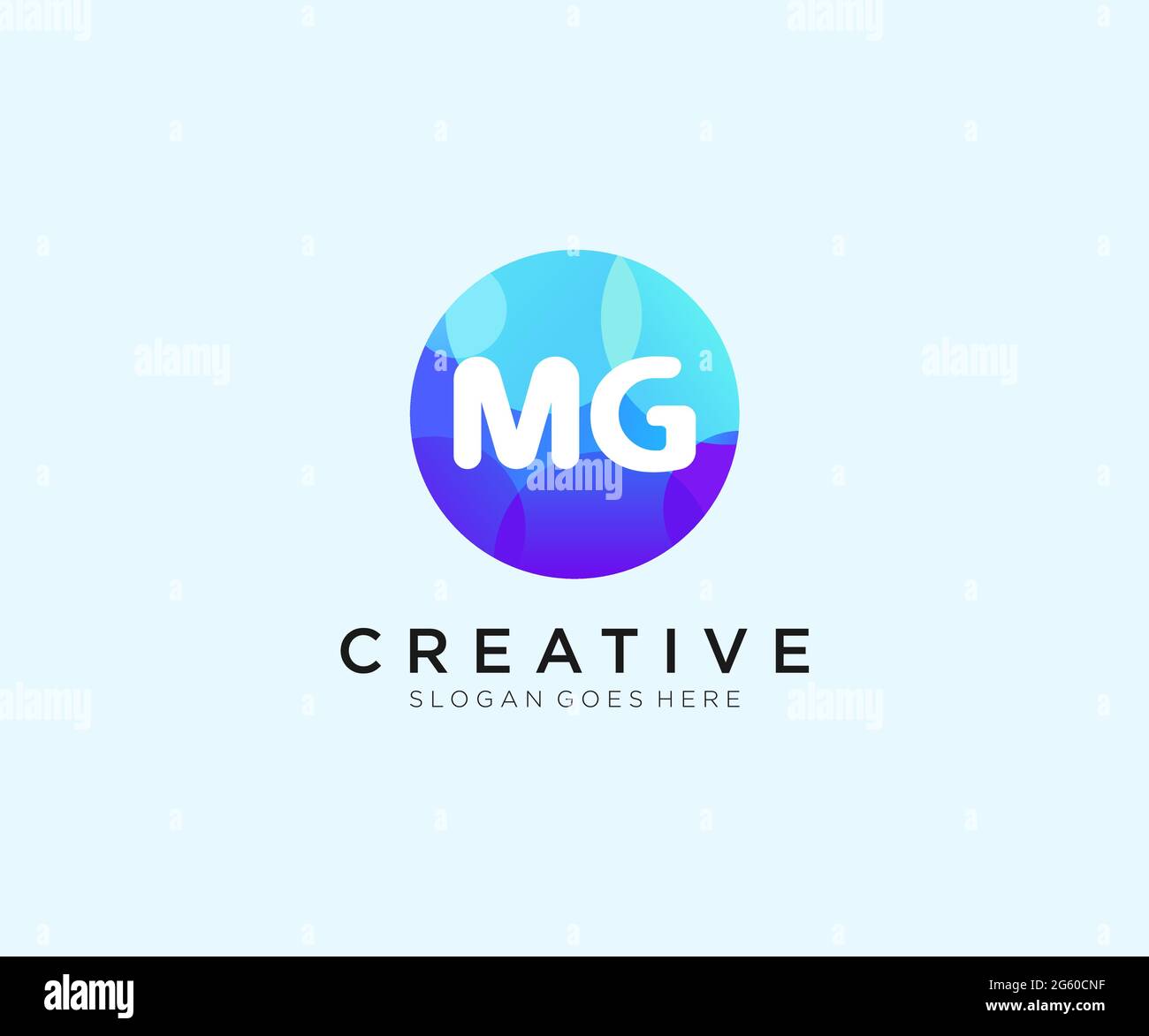 MG initial logo With Colorful Circle template Stock Vector Image & Art ...